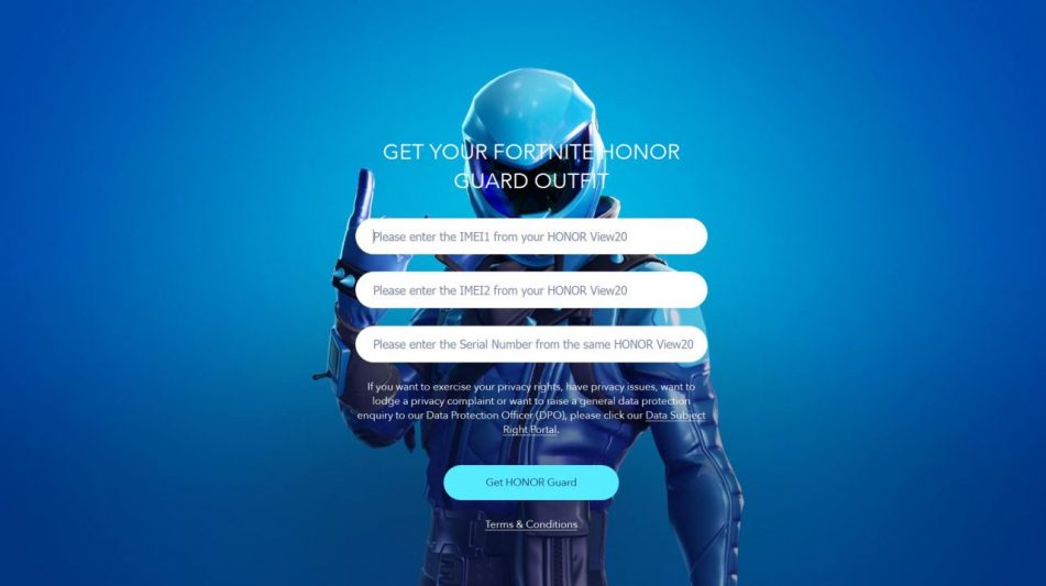 HONOR View 20 - HONOR Guard Fortnite Skin | TechExplorer.de